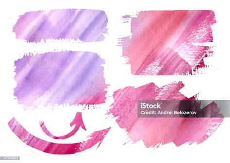 수채화 화살표 자유형 그리기 그림 분홍색 빨간색 보라색 수채화 화살표 프레임 요소를 설정합니다 인포그래픽 카탈로그 배경 0명에 대한 스톡 벡터 아트 및 기타 이미지 Istock
