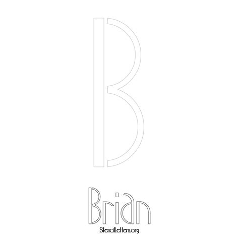 Brian Free Printable Name Stencils With 6 Unique Typography Styles And