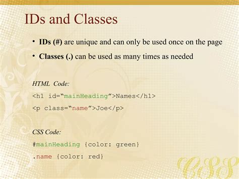 Css Basics Ppt Web Design And Html Internet