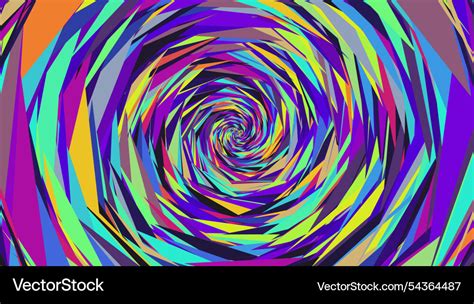 Geometric Vibrant Psychedelic Vortex Triangles Vector Image