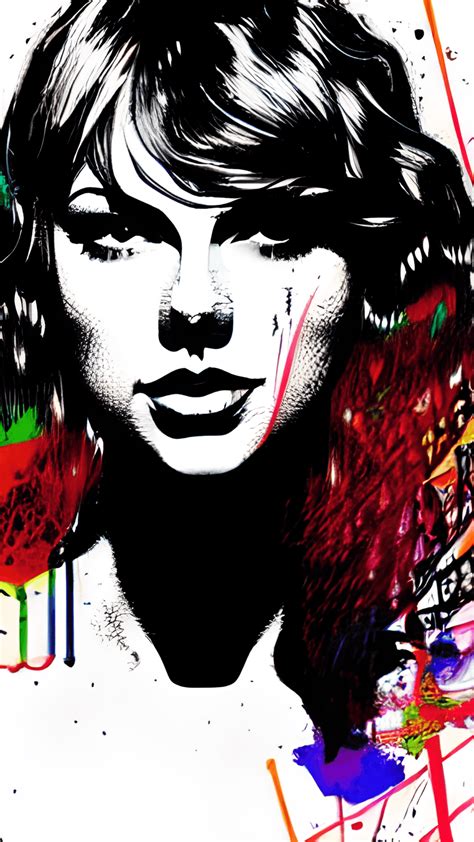 Taylor Swift Centered Symmetrical Key Visual · Creative Fabrica