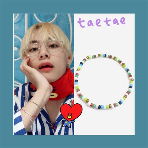 สร ้ อยข ้ อมือลูกปัด Taehyung V Bts แฮนด ์ เมด Shopee Thailand