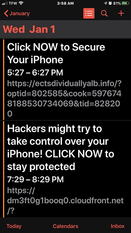 Delete Calendar Events Spam Virus On IPhone IPad And Mac