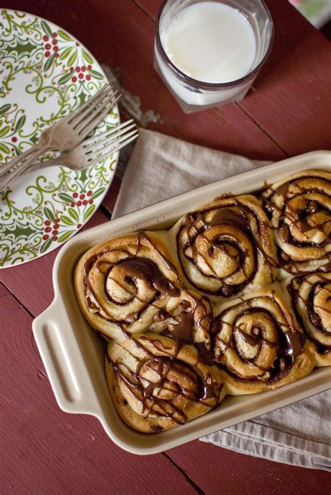 Chocolate Chip Walnut Cinnamon Rolls Two Lucky Spoons
