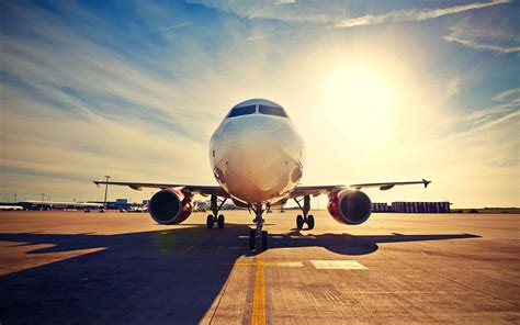 Download Blue Sunset Sky Plane Background Low Angle Wallpaper