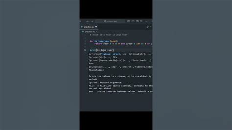 Check If A Year Python Pythonprogrammingcodinglearnpython Pythonforbeginners Youtube