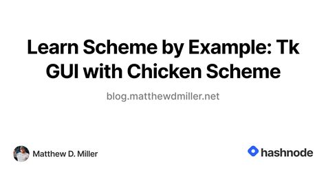 learn scheme by example tk gui with chicken scheme lisp