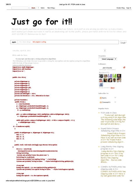 Rsa Code In Java Pdf Cryptography String Computer Science