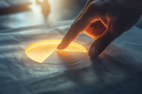 Interactive Futuristic Touch Interface Technology On Pie Chart