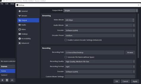 RTMP SETTINGS Recommended Encoding For RTMP Server Settings