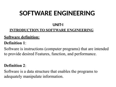 Se Pptpptx Software Engineering Unit 1 Ppt Pptx
