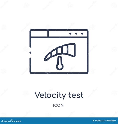 Velocity Outline Icon Simple Linear Element Illustration Isolated Line Velocity Icon On White