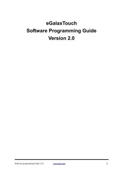 egalaxtouch software programming guide version 2 0 eeti