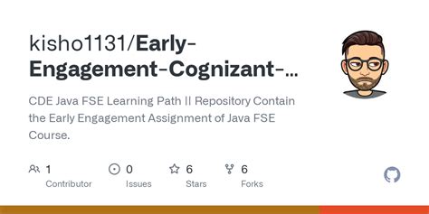Github Kisho1131early Engagement Cognizant Java Cde Java Fse