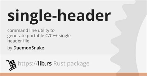 Single Header — Command Line Utility In Rust Librs