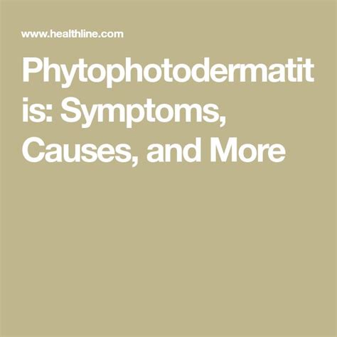 Phytophotodermatitis Symptoms Causes And More Symptoms Skin