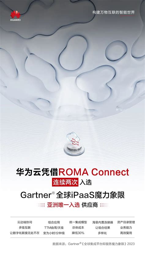 应用与数据集成平台入选gartner全球ipaas魔力象限 Romaconnect 华为云