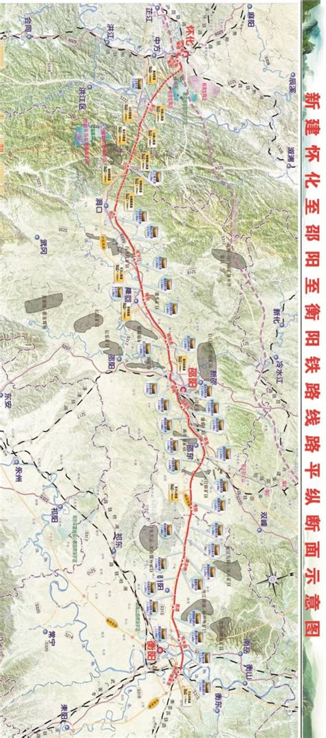 广清怀高铁邵阳规划图 2030年湖南规划图 吉怀高速 大山谷图库