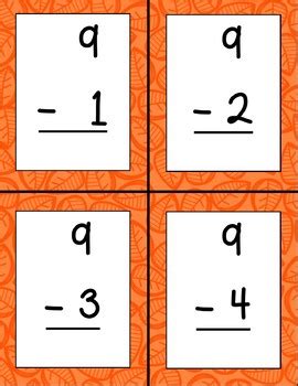 Addition And Subtraction Self Checking Flashcards By Stuckey In Second