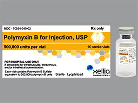Rx Item Polymyxin B 500mu 10 Vial By Xellia Pharma Usa Rx87