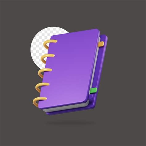 premium psd 3d render notebook icon