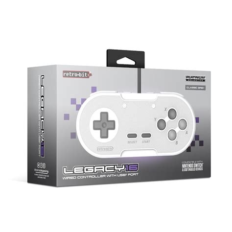 Retro Bit Legacy16 Usb Controller For Switch Pc Grey Retro Bit Legacy16 Usb Controller For Switch Pc Grey