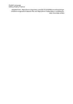 Grammar Editing Exercises With Answers TPT