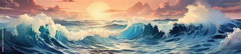 Immerse In The Stylized Waves Style Backgroundsabstract Stylized Depictions Of Ocean Waves