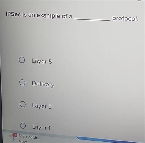 Solved IPSec Is An Example Of A Protocol Layer Chegg