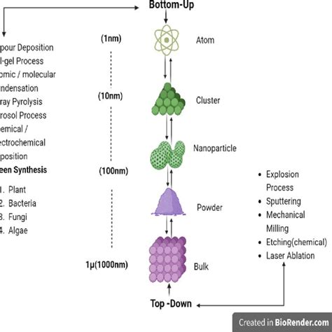 Approach Of Top Down And Bottom Up Synthesis Download Scientific Diagram