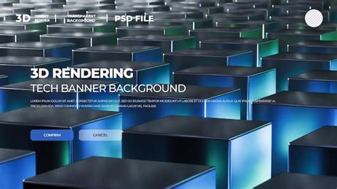 Premium Psd 3d Rendering Technology Geometry Background