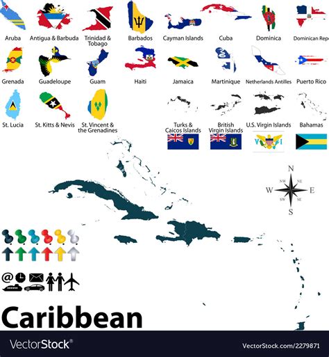 Caribbean Countries And Their Flags