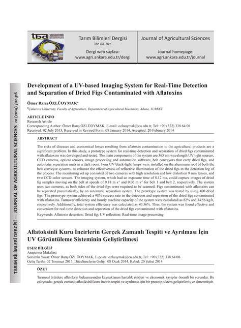 Pdf Development Of A Uv Based Imaging System For Real Time Detection And Separation Of Dried