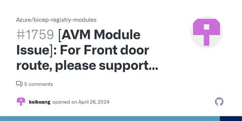 [avm module issue] for front door route please support multiple
