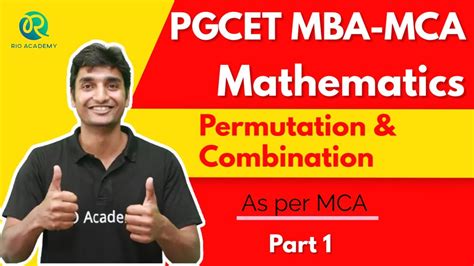 Pgcet Mca Mathematics Permutation And Combination Exams 2023 Part 1 Youtube