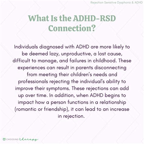 What Is The Link Between Adhd And Rsd