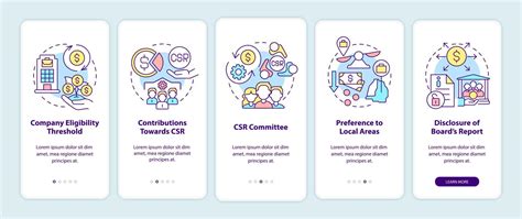 Csr Basics Onboarding Mobile App Page Screen Corporate Social Responsibility Walkthrough 5