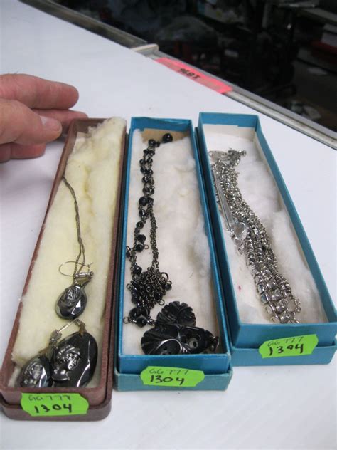 3 Boxes W Asst Necklaces Dodds Auction