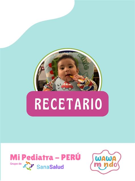 Recetario Alimentacion Complementaria De 6 A 12meses Mmp Pdf Pasta