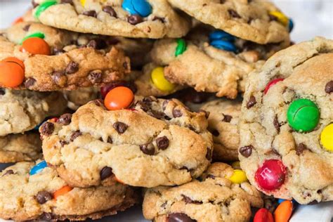 Chewy Chocolate Chip Mandm Cookies Recipe Tamara Ray