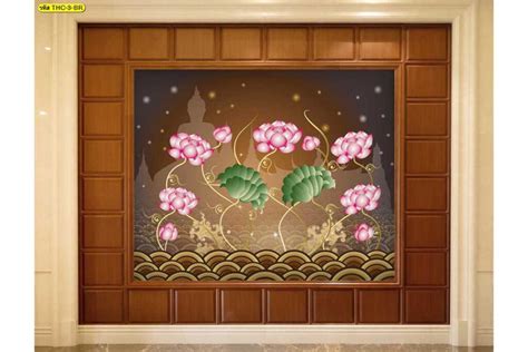 วอลเปเปอร์ติดผนัง ชุดภาพดอกบัว สระบัว Printing Wallpaper