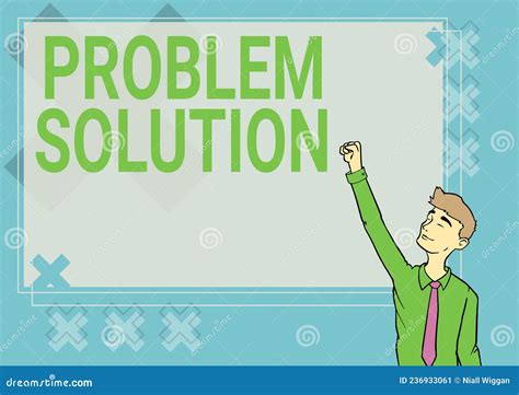 sign displaying problem solution conceptual photo solving consists of