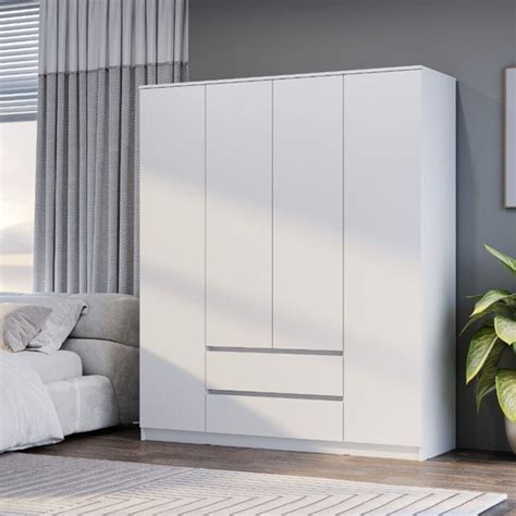 Шкаф распашной Семья Мебелони Симпл 160 2x51 4x190 см купить по выгодной цене в интернет