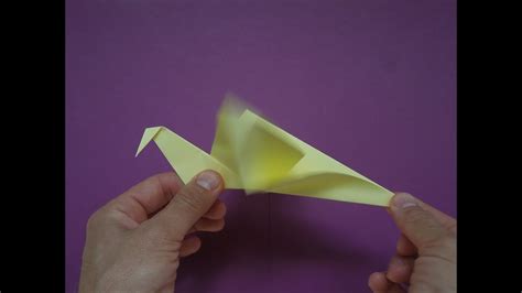 Как сделать птицу из бумаги Оригами птица из бумаги Youtube