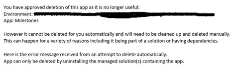 [coe starter kit question] powerapps created in m365 teams do not successfully auto delete
