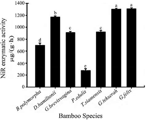 Nitrite Reductase Activities Of Callus In Different Bamboo Species