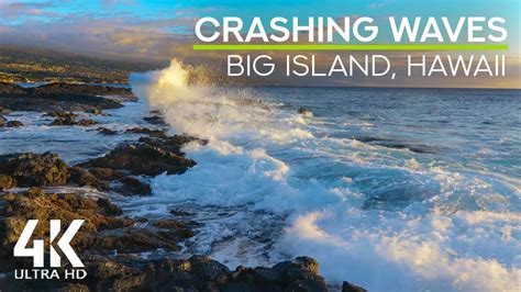 8 Hrs Relaxing Sound Of Ocean Waves Crashing On Rocks 4k Big Waves At