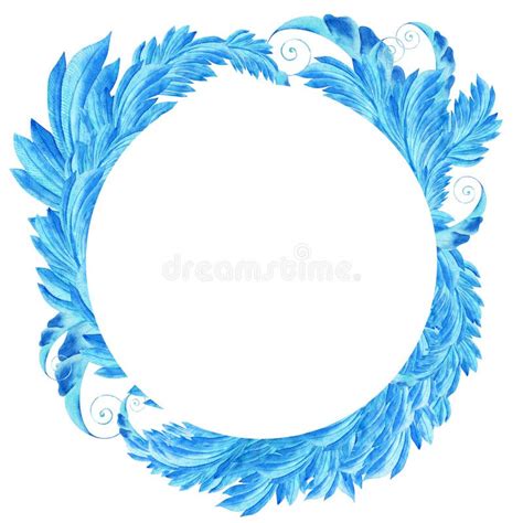 具有花状叶的水色框 库存例证 插画 包括有 金黄 艺术 书法 图画 收集 蓝色 阿卡普尔科 237288747