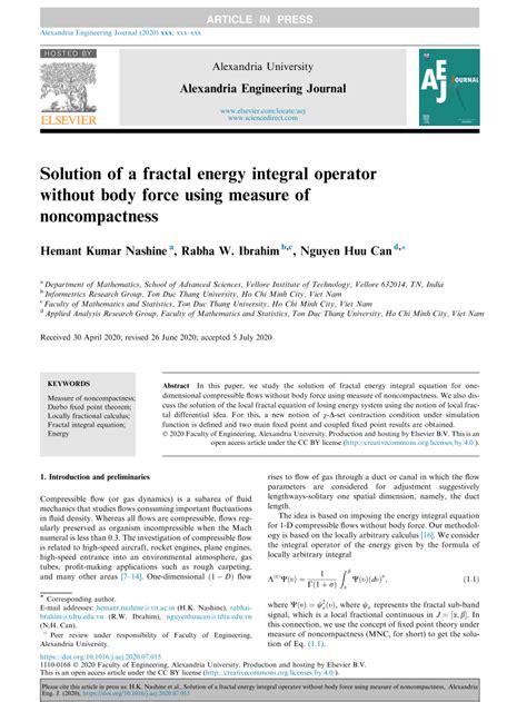 Pdf Solution Of A Fractal Energy Integral Operator Without Body Force
