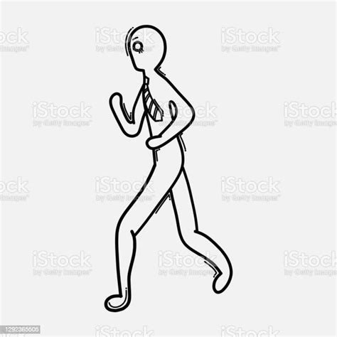사업가 실행 낙서 벡터 아이콘입니다 그리기 스케치 일러스트레이션 손 그린 만화 라인 Eps10 0명에 대한 스톡 벡터 아트 및 기타 이미지 Istock